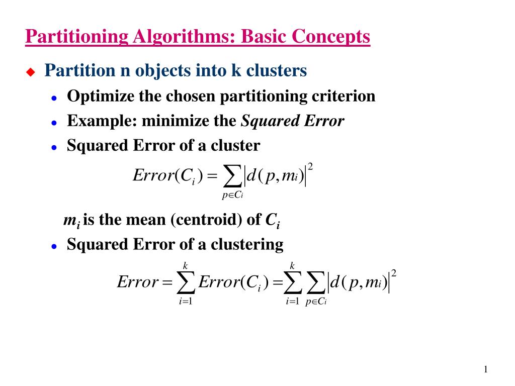 PPT - Partitioning Algorithms: Basic Concepts PowerPoint Presentation, free download - ID:5651286