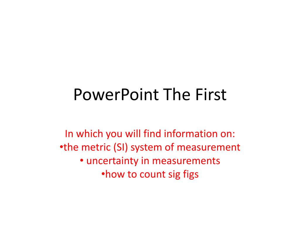 PPT - PowerPoint The First PowerPoint Presentation, free download - ID ...