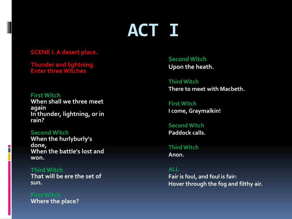 PPT - ACT I PowerPoint Presentation, free download - ID:5657657