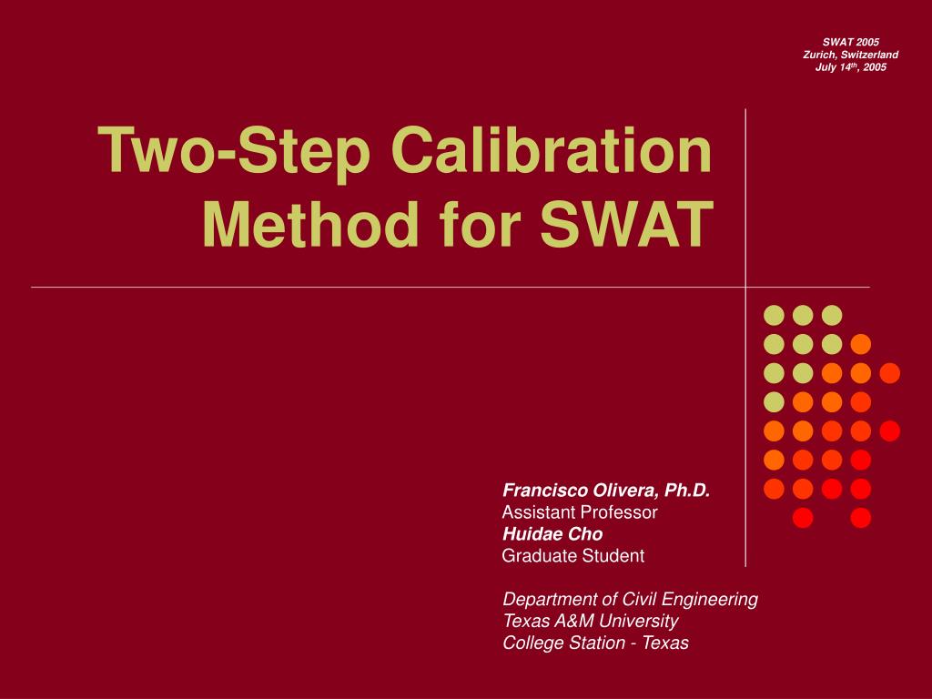 PPT - Two-Step Calibration Method for SWAT PowerPoint Presentation ...