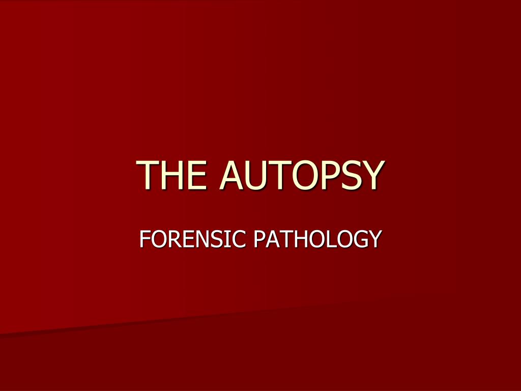 PPT - THE AUTOPSY PowerPoint Presentation, free download - ID:5660848