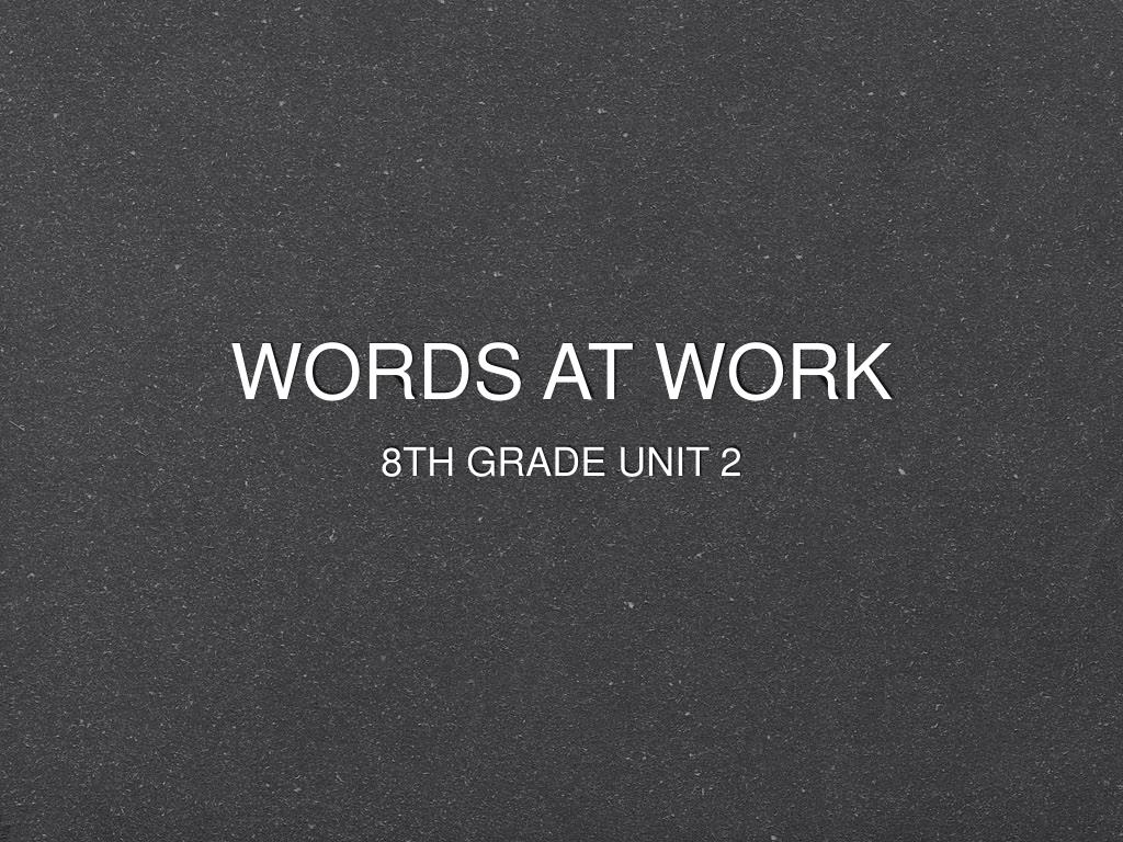 PPT - WORDS AT WORK PowerPoint Presentation, free download - ID:5661418