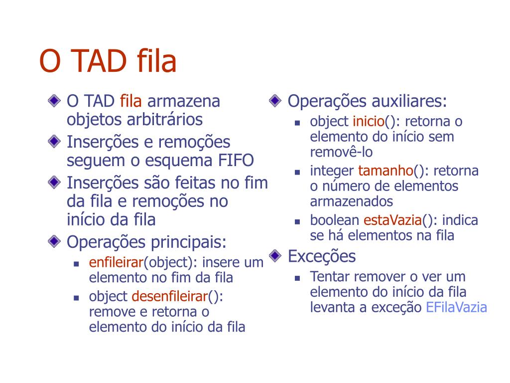 PPT - O TAD fila PowerPoint Presentation, free download - ID:5661978