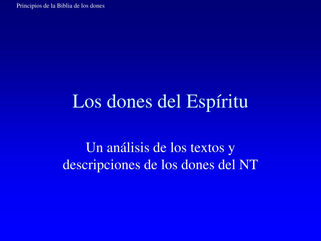 PPT - Los dones del Espíritu PowerPoint Presentation, free download ...