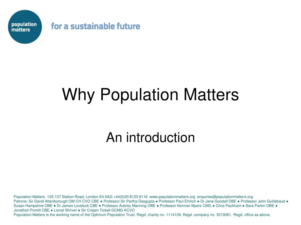 PPT - Why Population Matters PowerPoint Presentation, free download ...