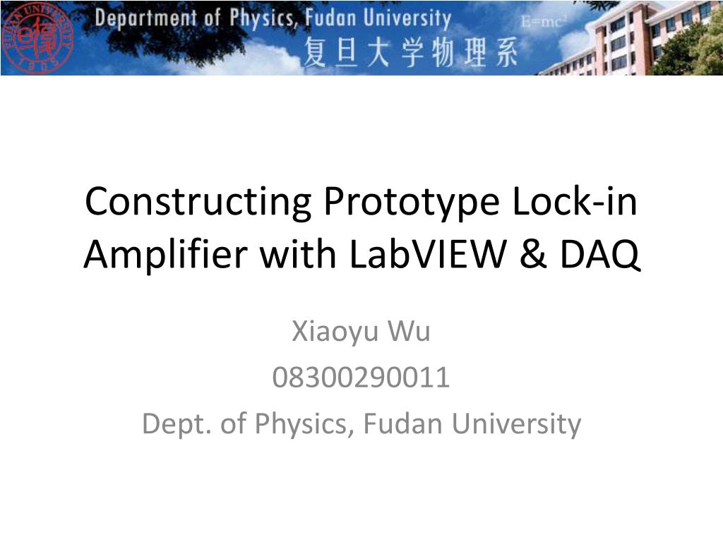 PPT - Constructing Prototype Lock-in Amplifier with LabVIEW & DAQ ...
