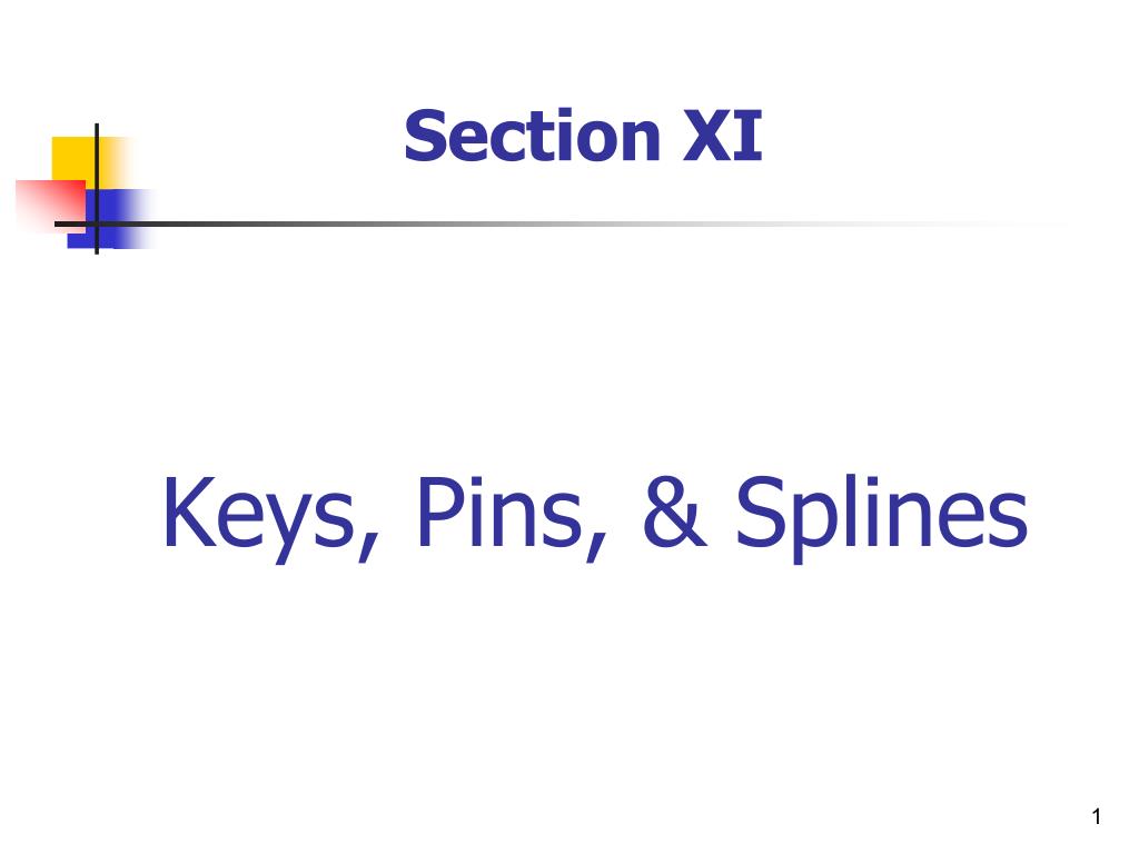 PPT - Keys, Pins, & Splines PowerPoint Presentation, free download - ID ...