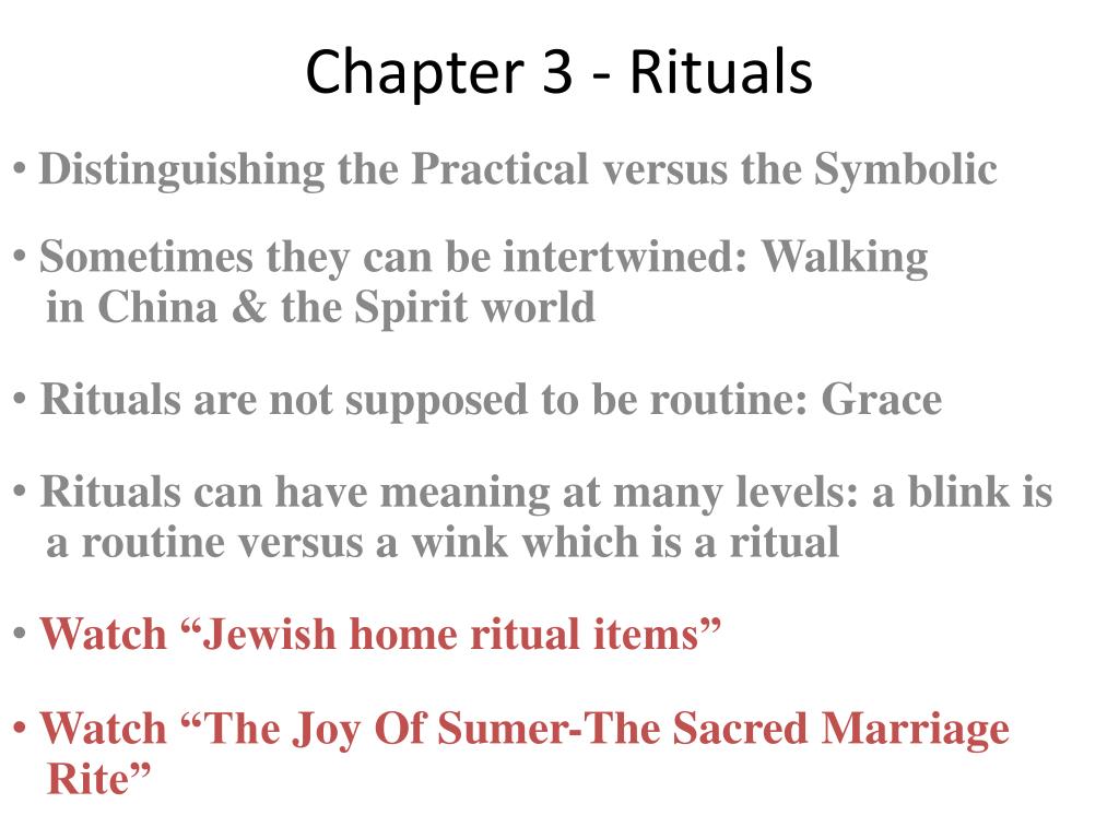 PPT - Chapter 3 - Rituals PowerPoint Presentation, free download - ID ...