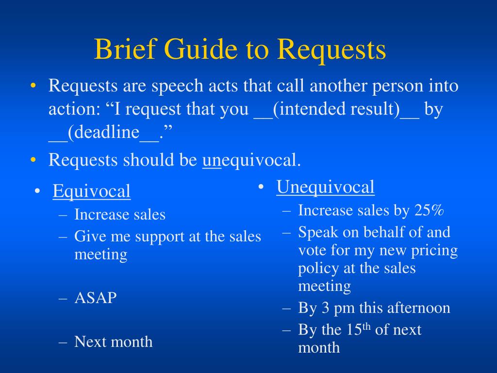 PPT - Brief Guide to Requests PowerPoint Presentation, free download ...