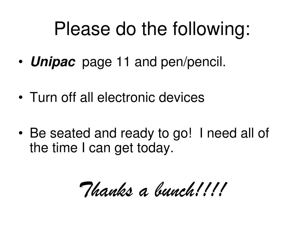 PPT - Please do the following: PowerPoint Presentation, free download ...