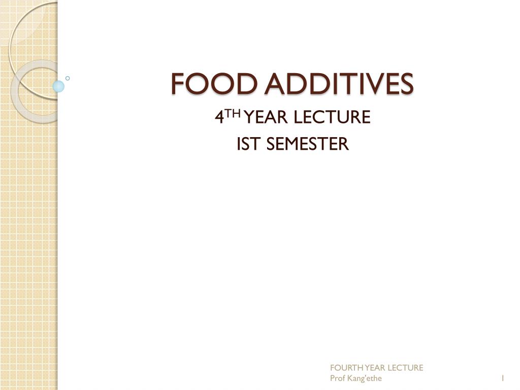 PPT - FOOD ADDITIVES PowerPoint Presentation, free download - ID:5674773
