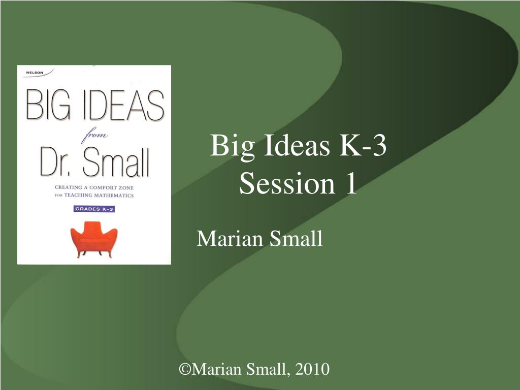 PPT - Exploring Big Ideas in Numbers: Engaging K-3 Students PowerPoint ...
