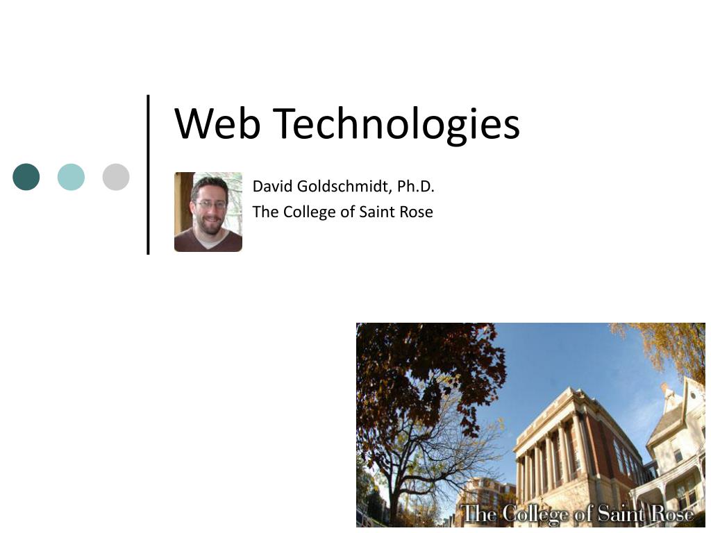 PPT - Web Technologies PowerPoint Presentation, free download - ID:5677896