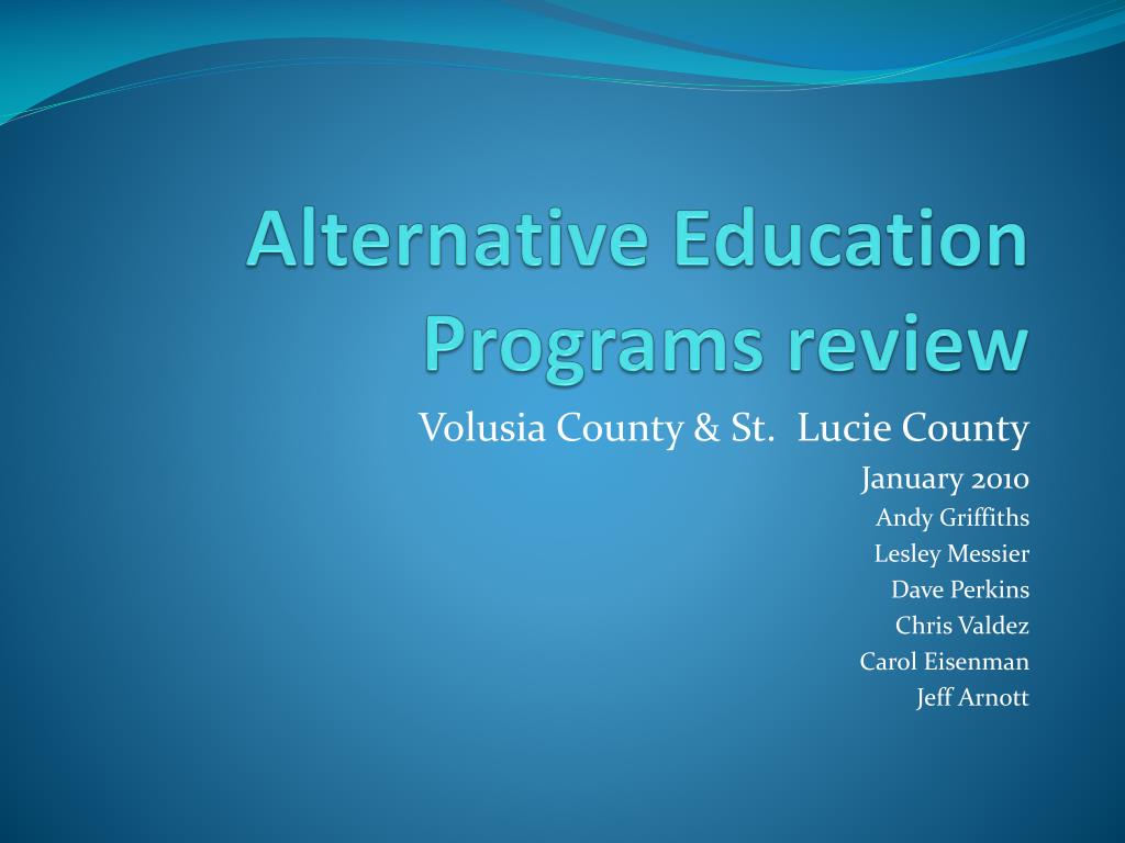 PPT - Alternative Education Programs review PowerPoint Presentation ...
