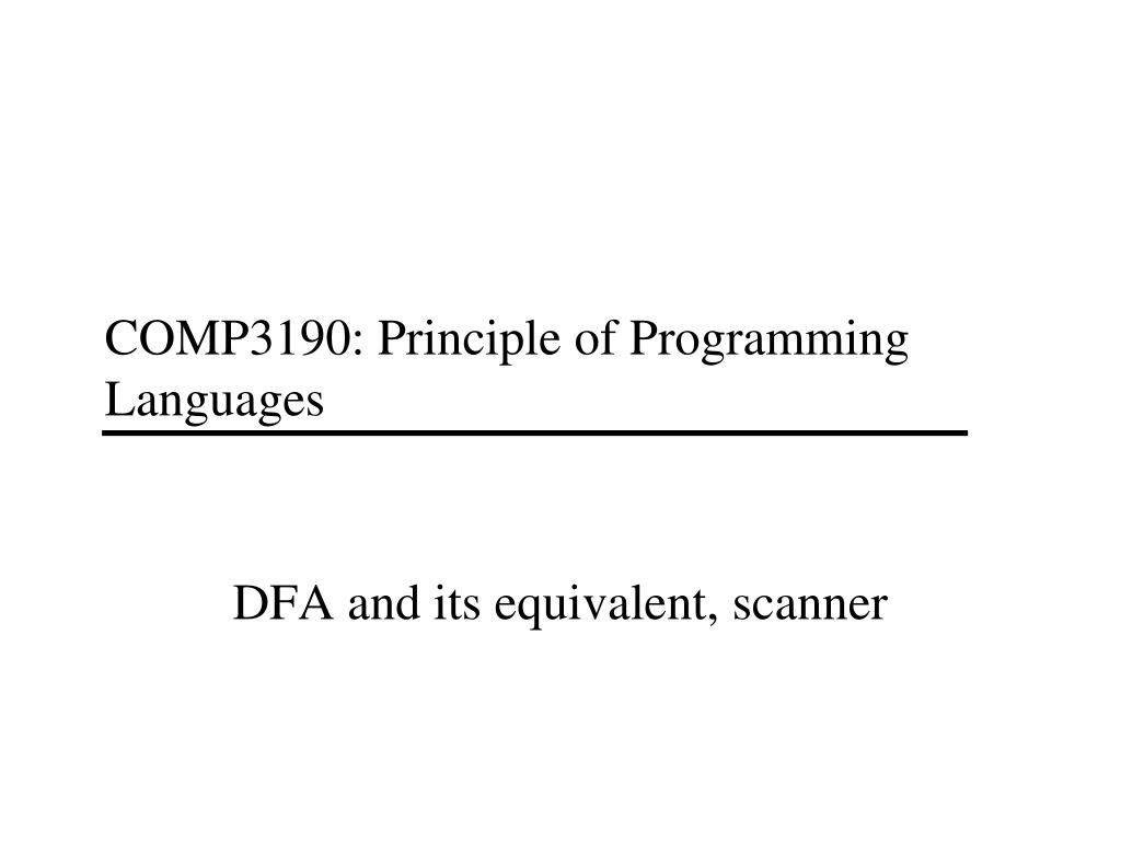 PPT - COMP3190: Principle of Programming Languages PowerPoint ...