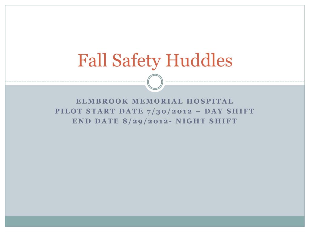 PPT - Fall Safety Huddles PowerPoint Presentation, free download - ID ...