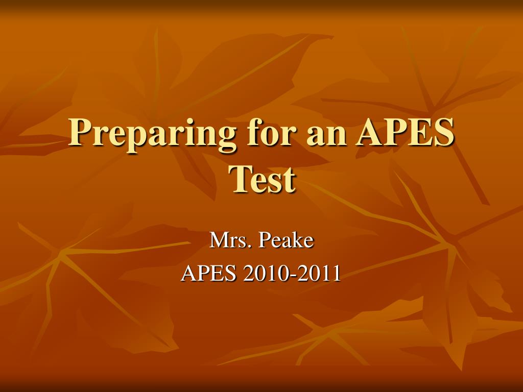 PPT - Preparing for an APES Test PowerPoint Presentation, free download ...