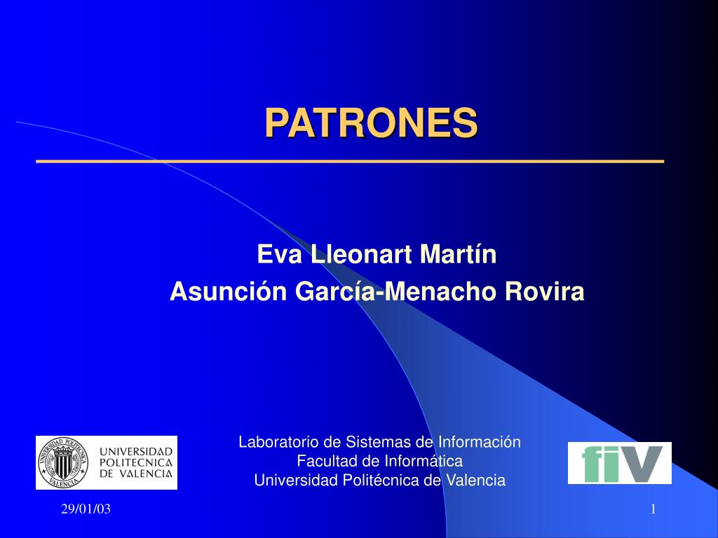 PPT - PATRONES PowerPoint Presentation, free download - ID:5686541
