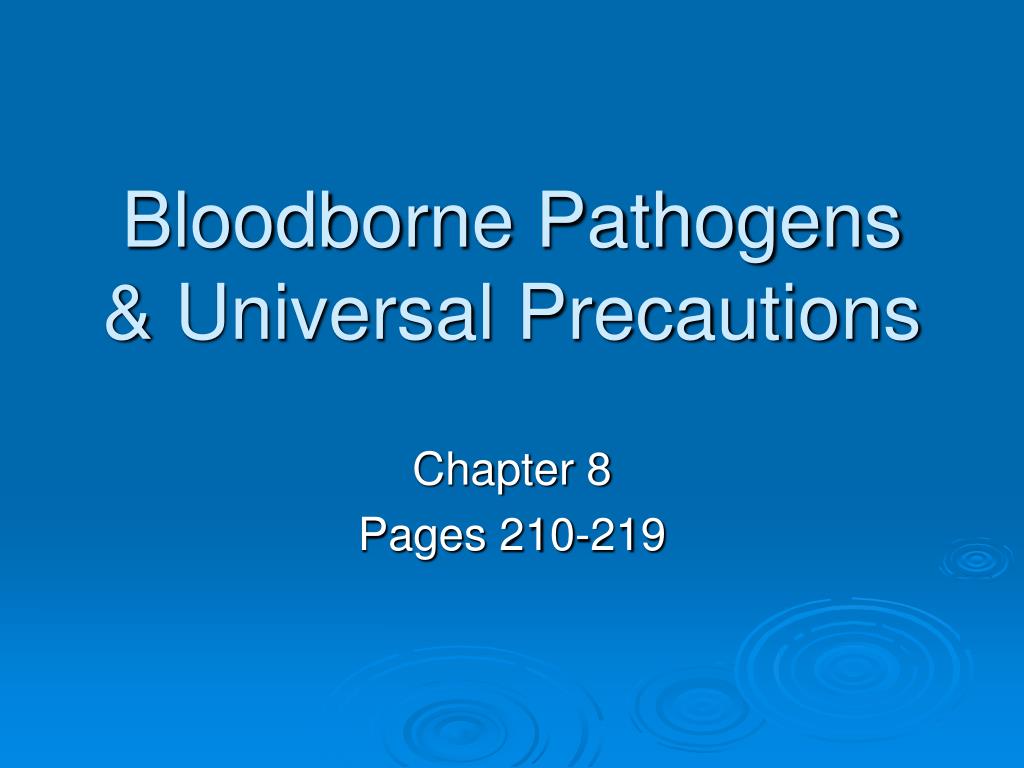 PPT - Bloodborne Pathogens & Universal Precautions PowerPoint ...