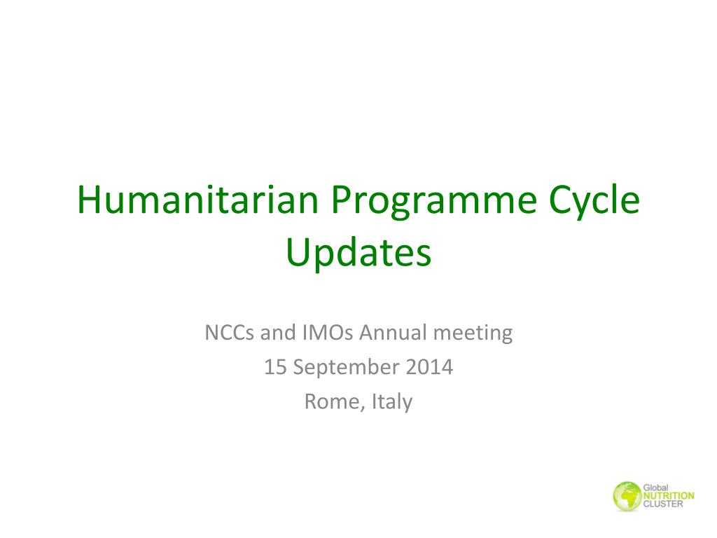 PPT - Humanitarian Programme Cycle Updates PowerPoint Presentation ...