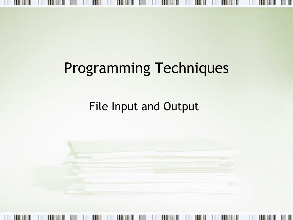 PPT - Programming Techniques PowerPoint Presentation, free download ...