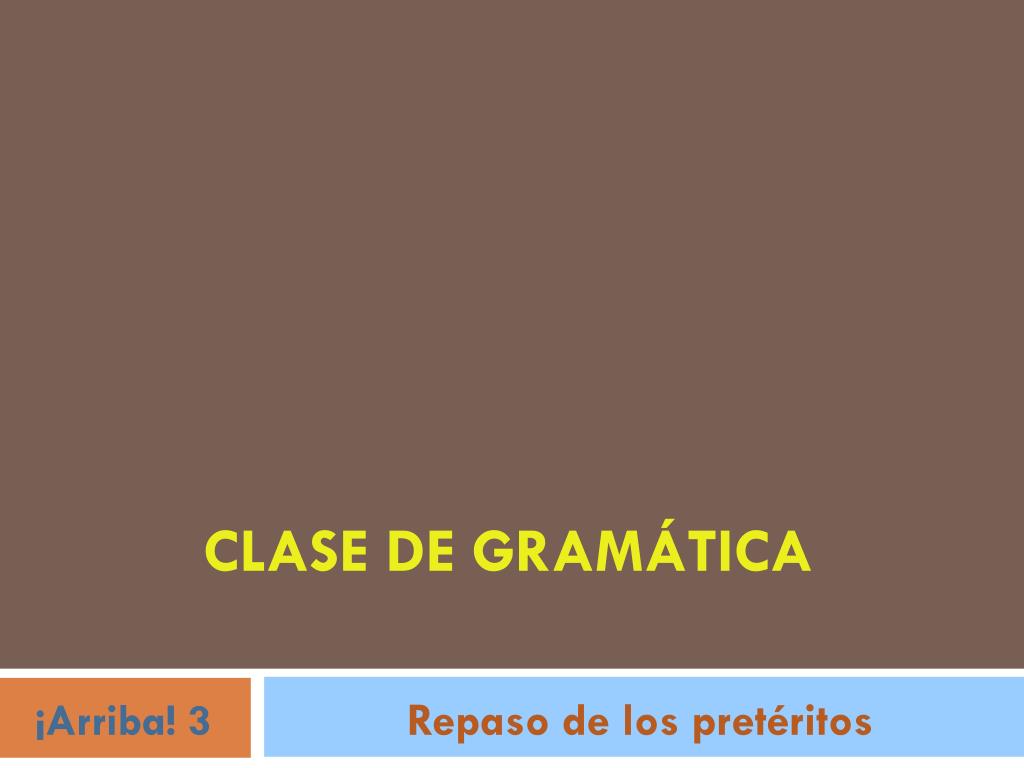 PPT - CLASE DE GRAMÁTICA PowerPoint Presentation, free download - ID ...