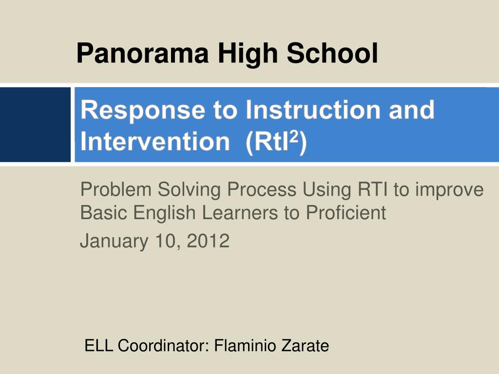 PPT - Response to Instruction and Intervention (RtI 2 ) PowerPoint ...