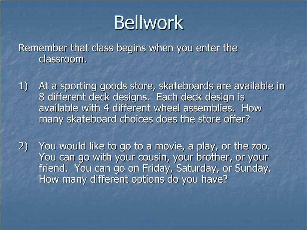 PPT - Bellwork PowerPoint Presentation, free download - ID:5693324