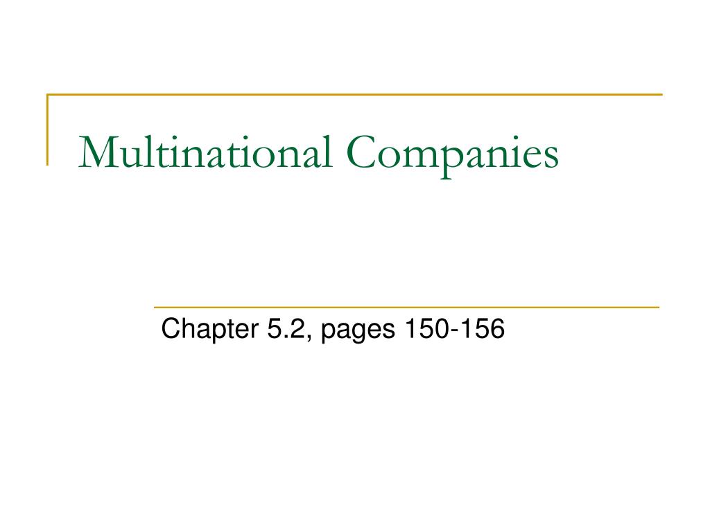 PPT - Multinational Companies PowerPoint Presentation, free download ...