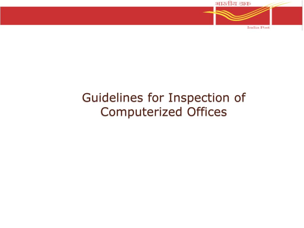 PPT - Guidelines for Inspection of Computerized Offices PowerPoint ...