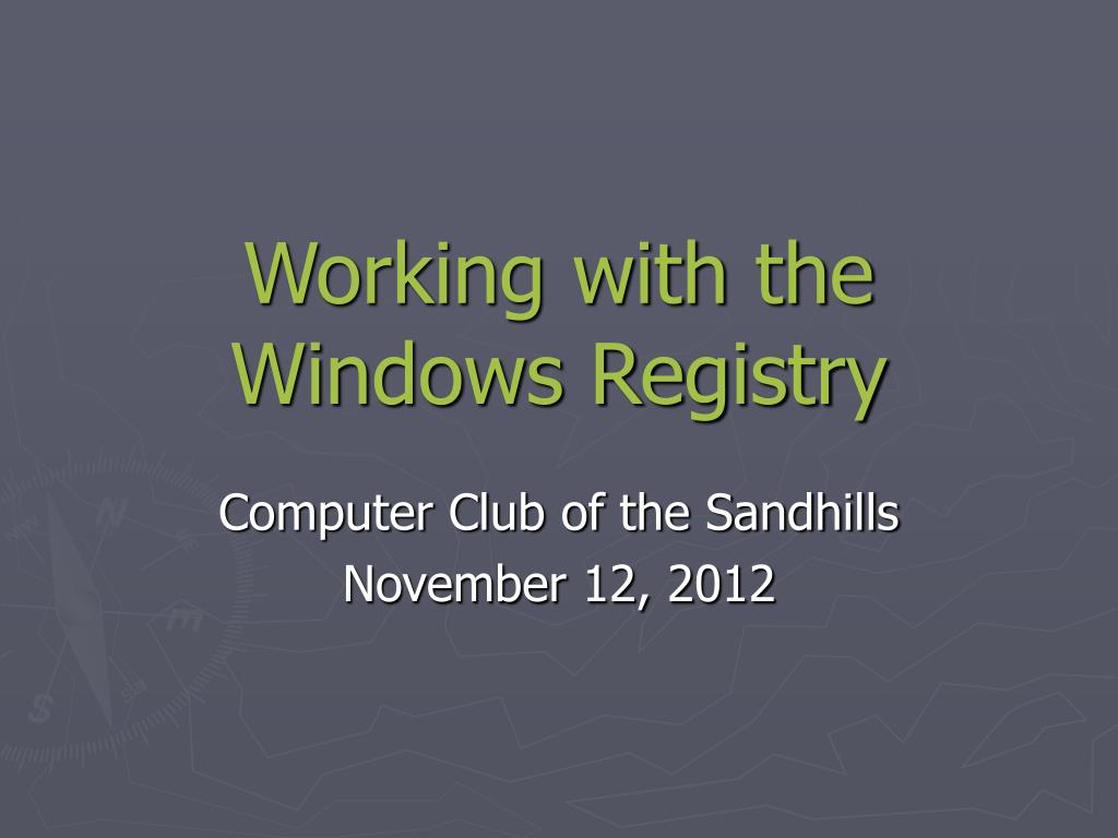 PPT - Working with the Windows Registry PowerPoint Presentation, free ...