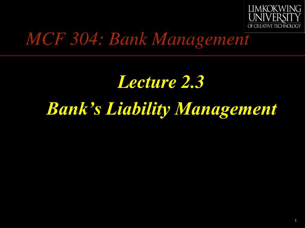 PPT - MCF 304: Bank Management PowerPoint Presentation, free download ...