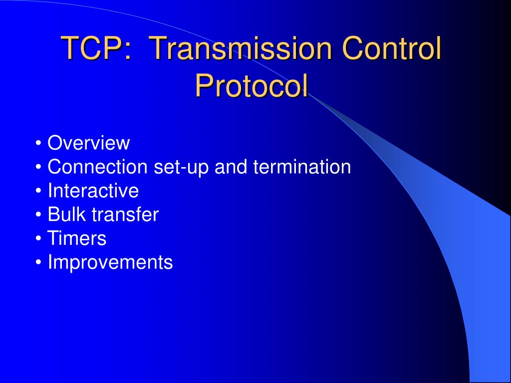 PPT - TCP: Transmission Control Protocol PowerPoint Presentation, free ...