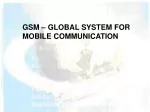 PPT - GSM-Global System for Mobile Communication PowerPoint ...