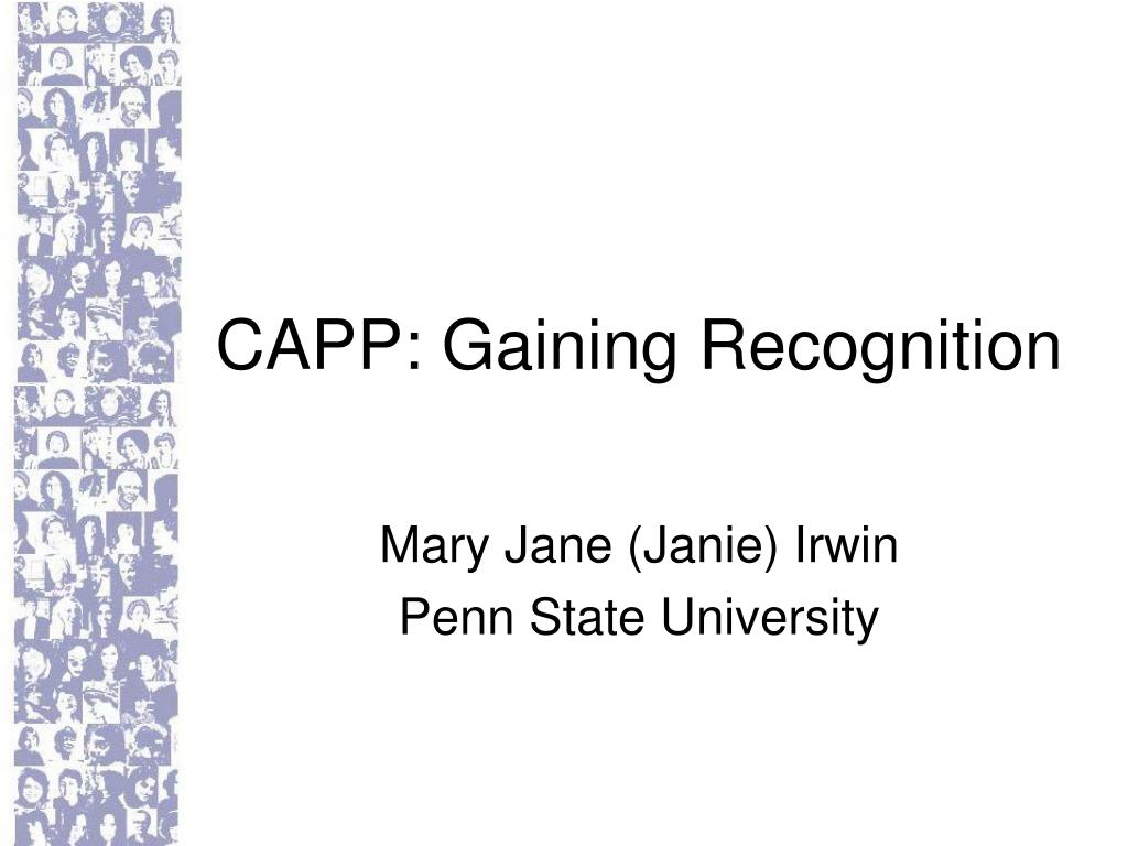 PPT - CAPP: Gaining Recognition PowerPoint Presentation, free download ...