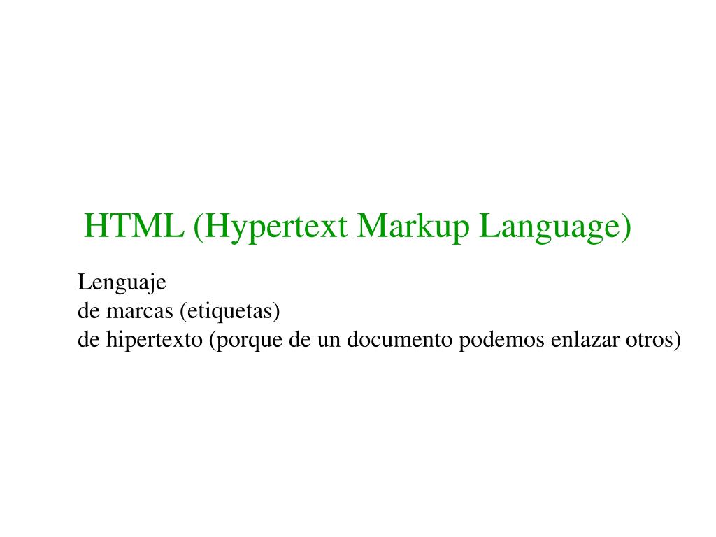 PPT - HTML (Hypertext Markup Language) PowerPoint Presentation, free ...