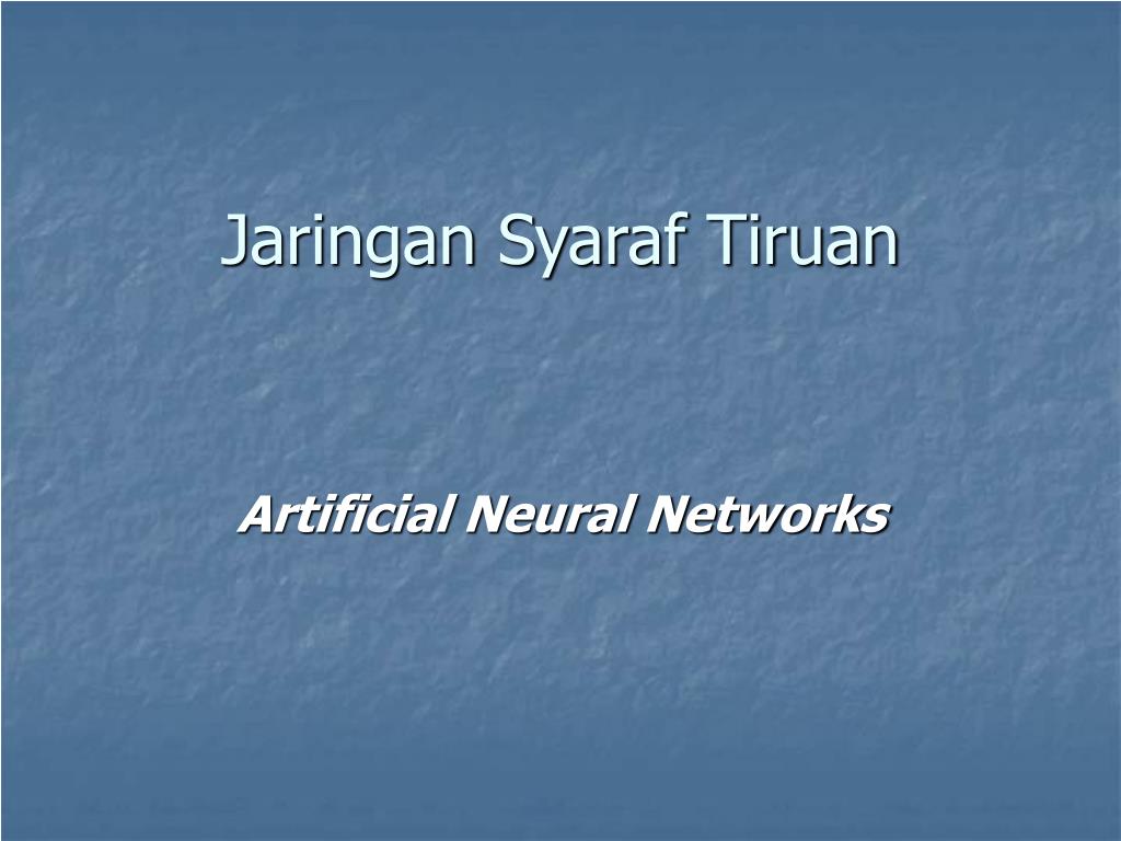 PPT - Jaringan Syaraf Tiruan PowerPoint Presentation, free download ...