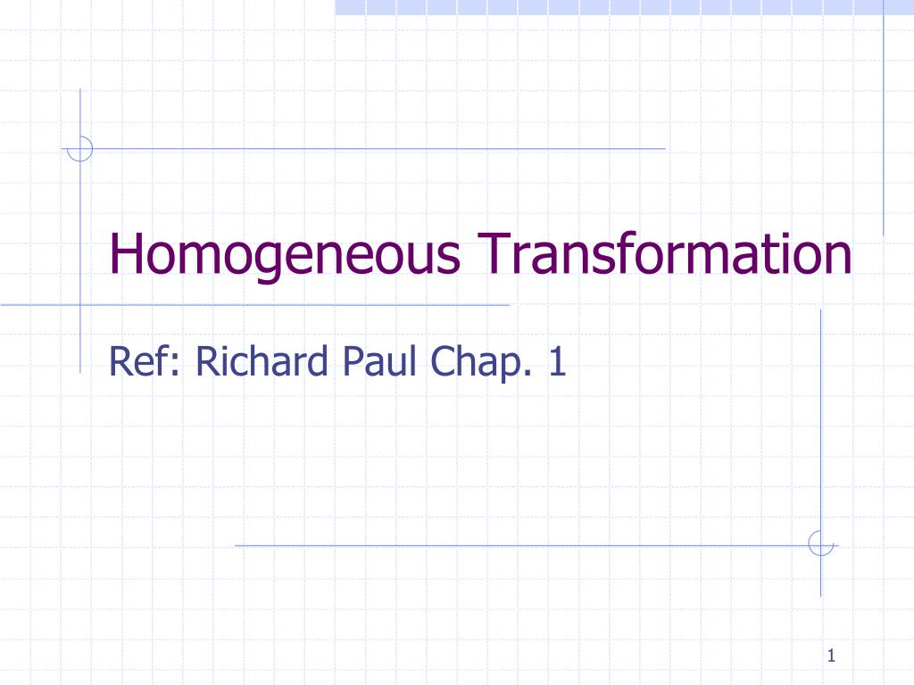 PPT - Homogeneous Transformation PowerPoint Presentation, free download ...