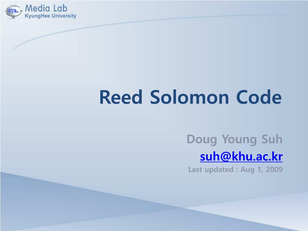 PPT - Reed Solomon Code PowerPoint Presentation, free download - ID:5707179
