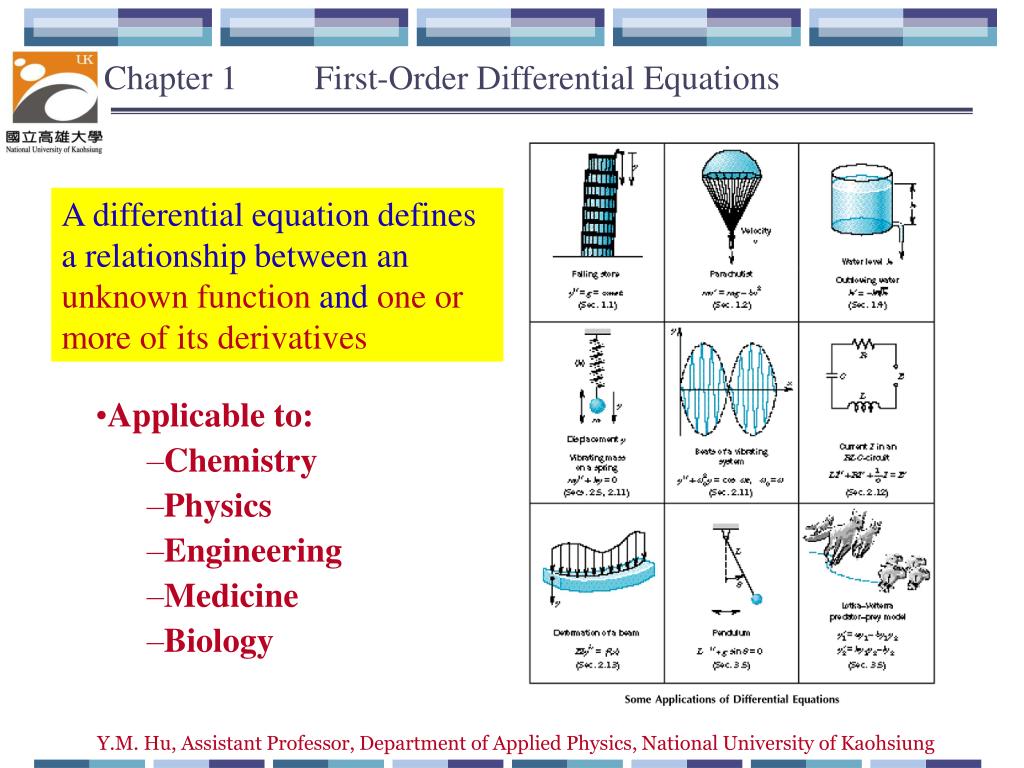 PPT - Chapter 1 First-Order Differential Equations PowerPoint ...