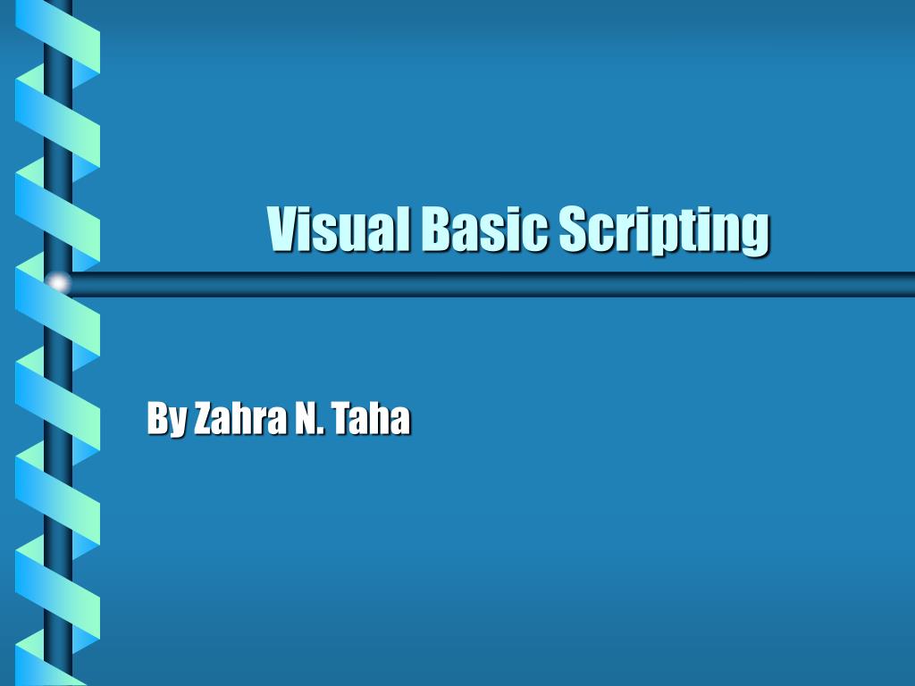PPT - Visual Basic Scripting PowerPoint Presentation, free download ...
