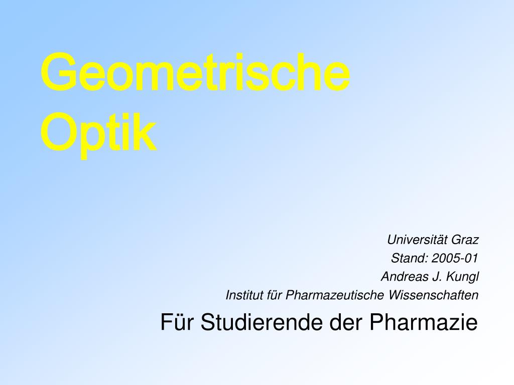 PPT - Geometrische Optik PowerPoint Presentation, free download - ID ...