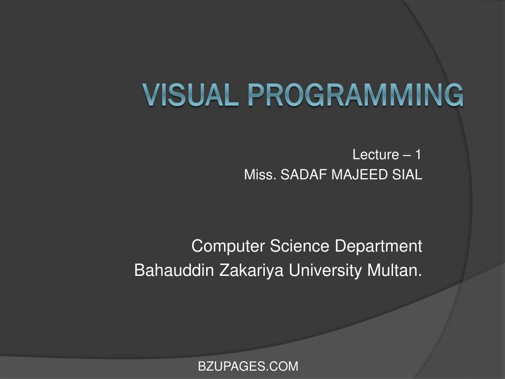 PPT - Visual Programming PowerPoint Presentation, free download - ID ...