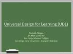 PPT - UNIVERSAL DESIGN for LEARNING UDL PowerPoint Presentation, free ...