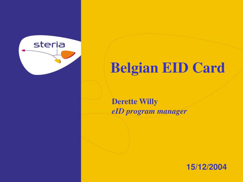 PPT - Belgian EID Card PowerPoint Presentation, free download - ID:5721991