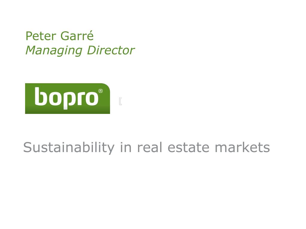 PPT - Peter Garré Managing Director PowerPoint Presentation, free ...