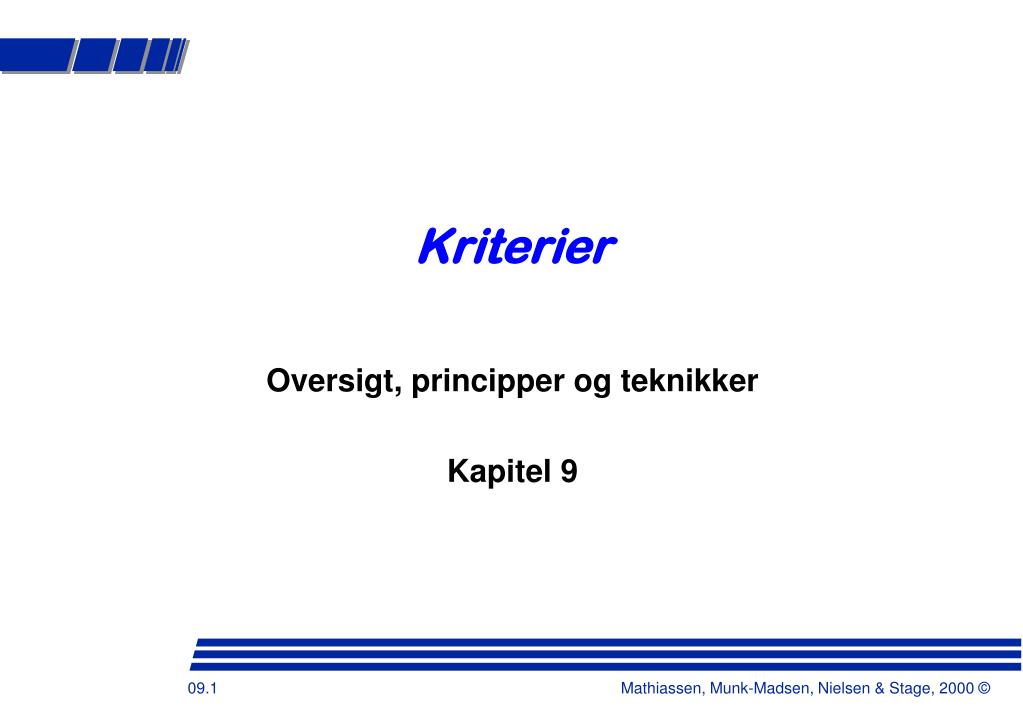 PPT - Kriterier PowerPoint Presentation, free download - ID:5728046