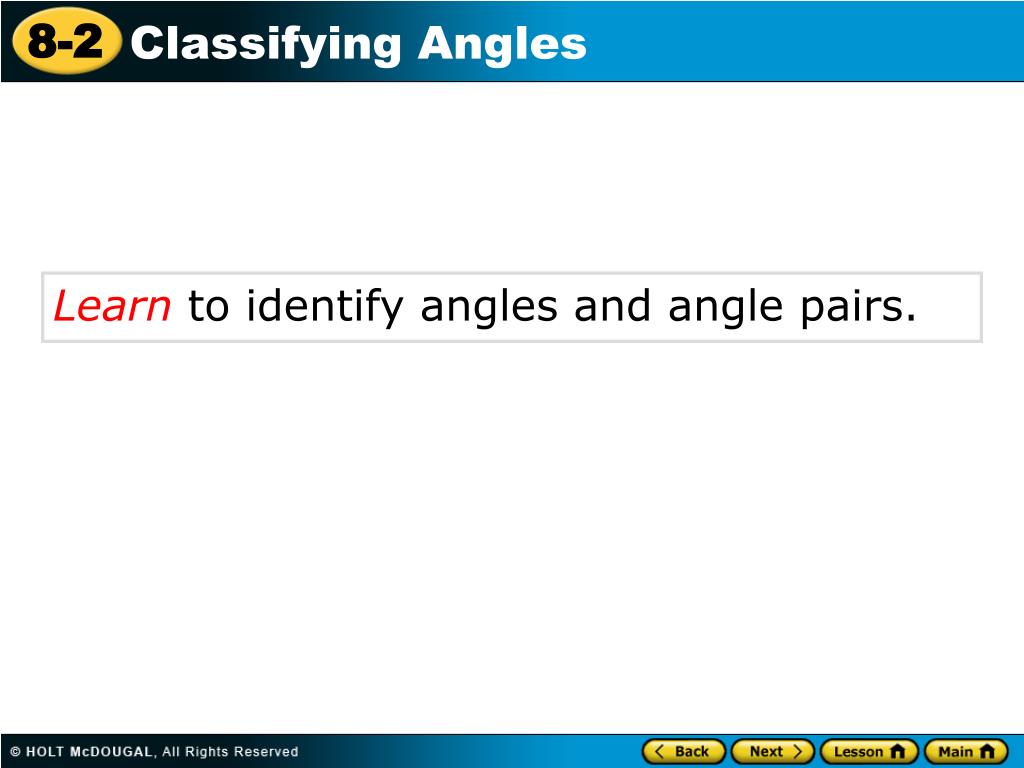 PPT - Learn to identify angles and angle pairs. PowerPoint Presentation ...