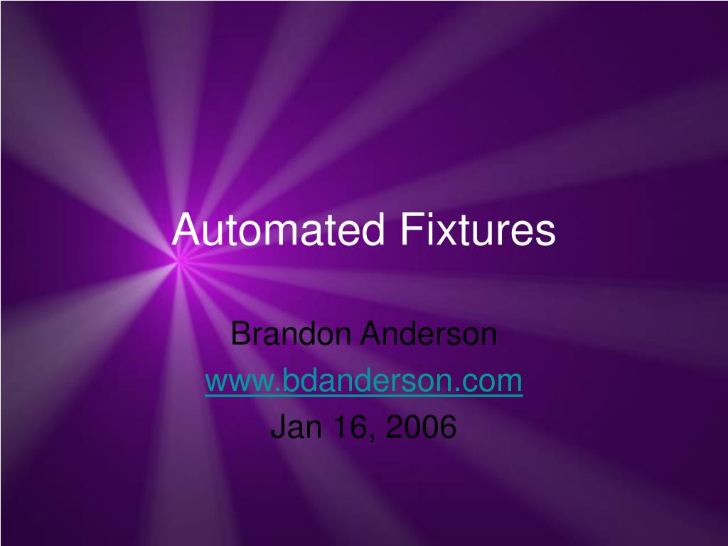 PPT - Automated Fixtures PowerPoint Presentation, free download - ID ...
