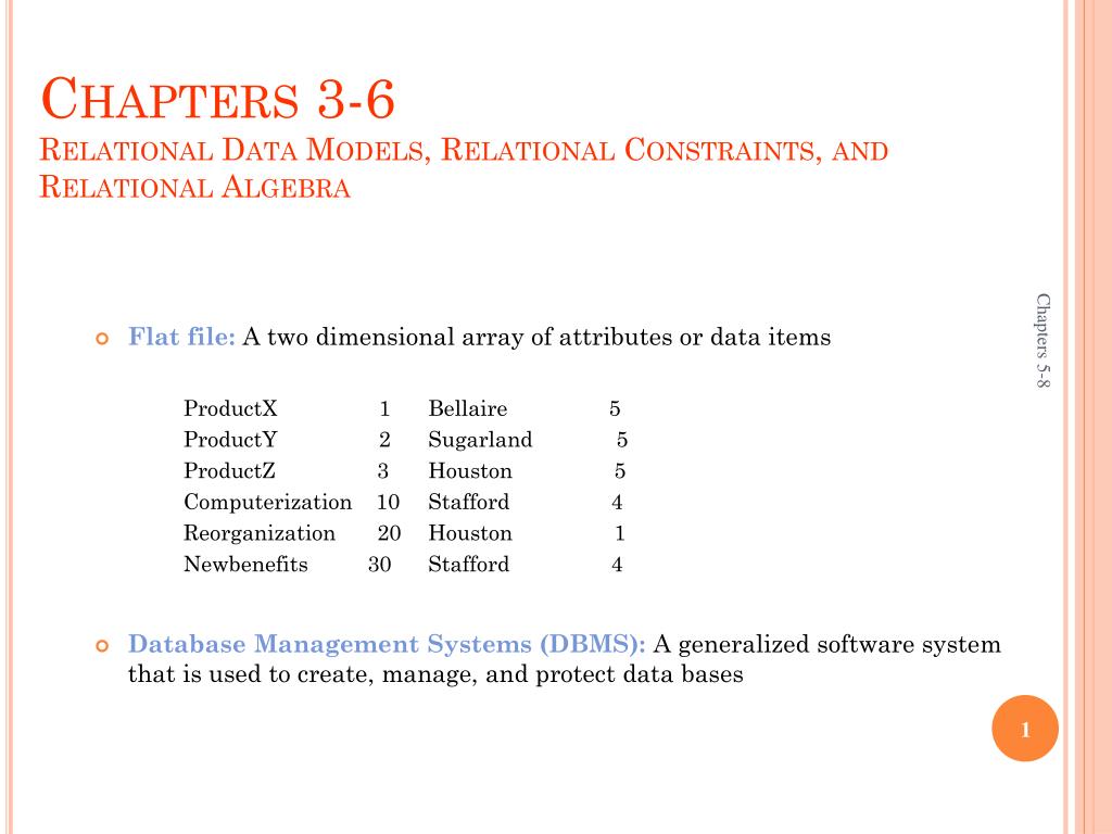 PPT - Chapters 3-6 Relational Data Models, Relational Constraints, and ...